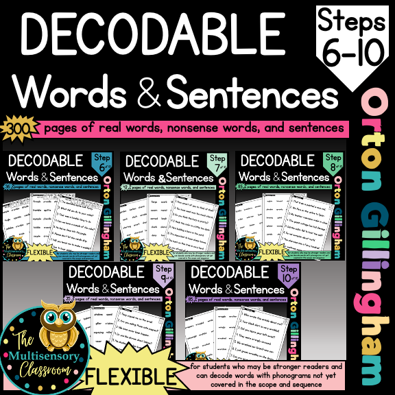 Flexible Bundle Decodable Word Lists and Sentences (Orton Gillingham ...