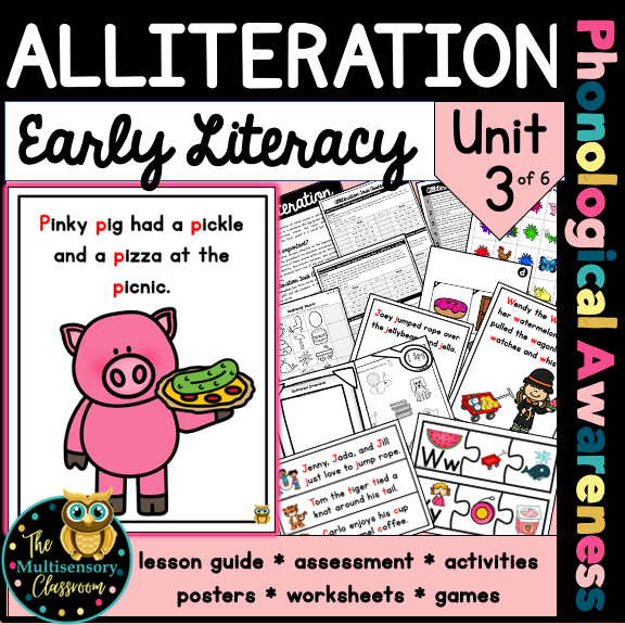 Alliteration and Beginning Sounds (Phonological Awareness: Unit 3 ...