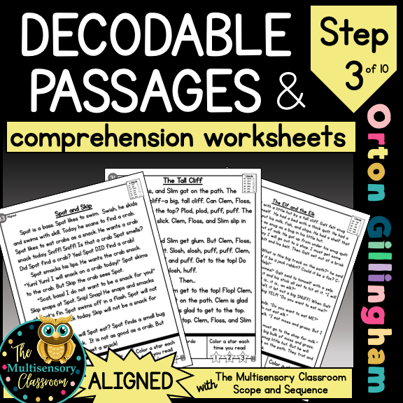 ALIGNED Decodable Passages (Orton Gillingham Step 3) - www ...