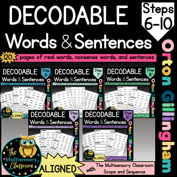 Aligned Bundle Decodable Word Lists and Sentences (Orton Gillingham ...
