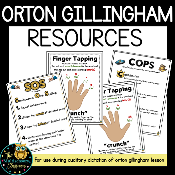 Orton Gillingham Resources - www.themultisensoryclassroom.com