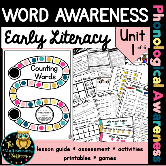 Word Awareness (Phonological Awareness: Unit 1) - www ...