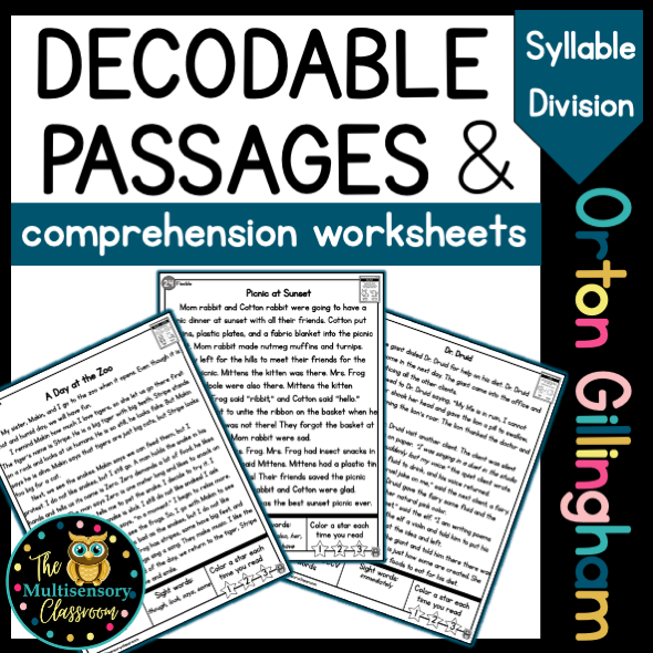 Syllable Division Decodable Passages - www.themultisensoryclassroom.com