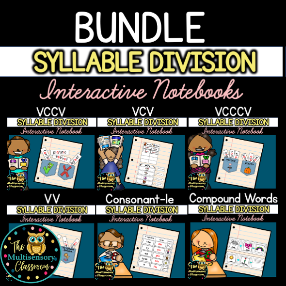 Syllable Division Interactive Notebooks - www.themultisensoryclassroom.com
